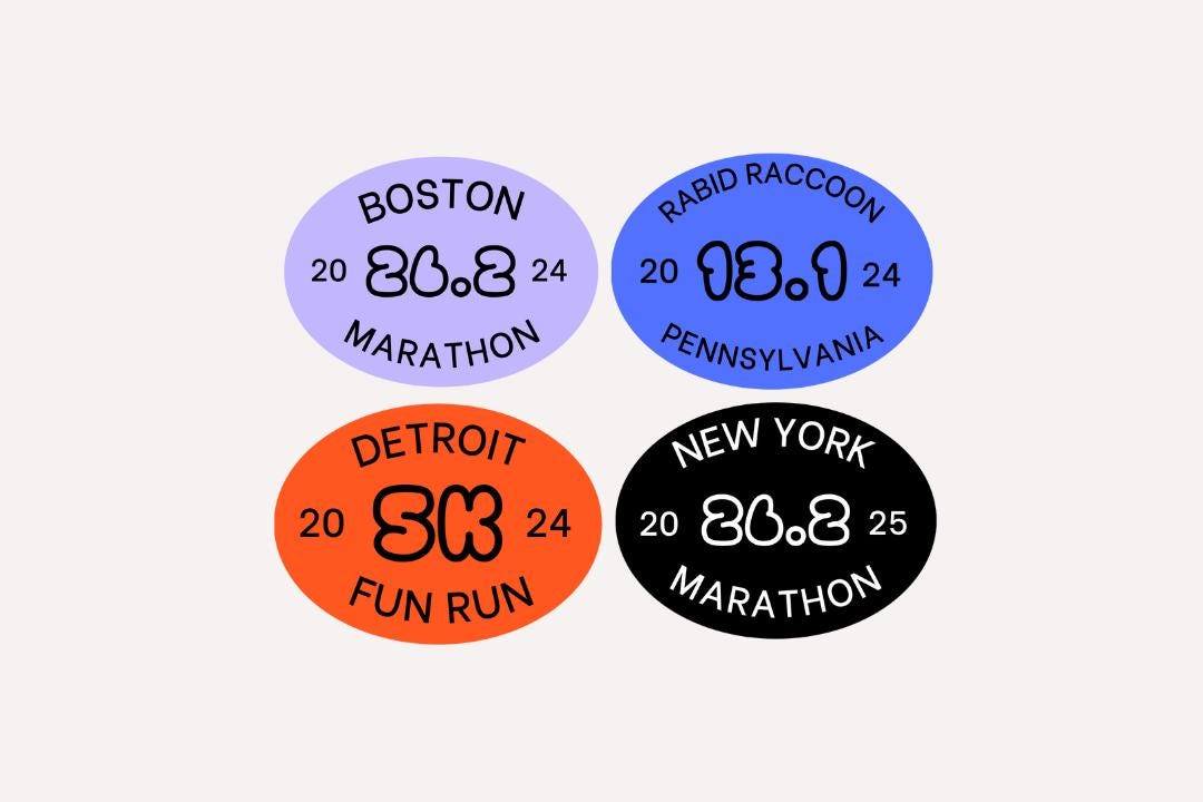 Personalized Race Stickers - Custom Marathon Stickers - Etsy