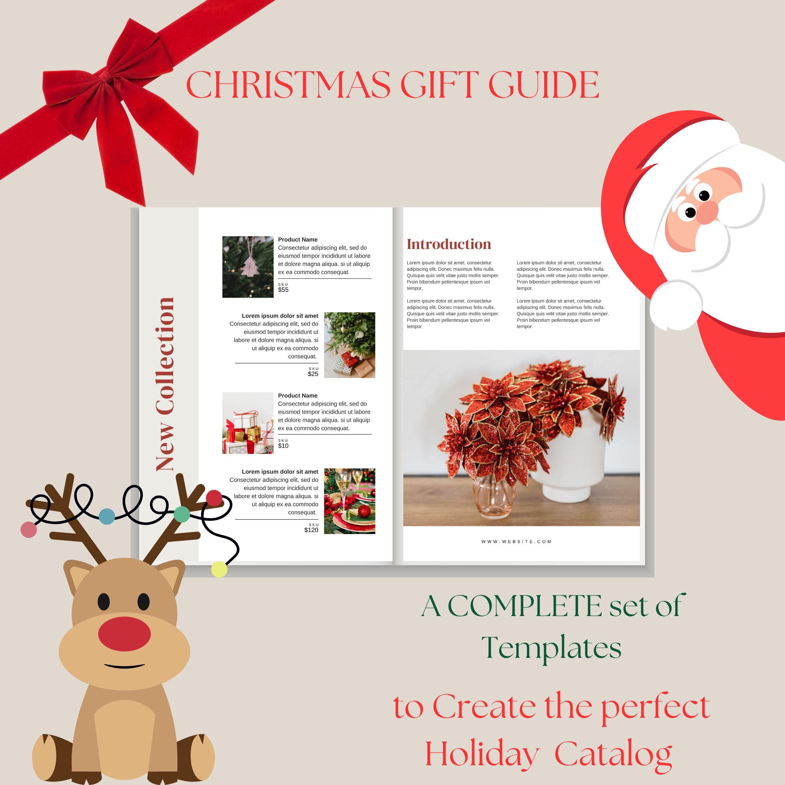Christmas Gift Guide Catalog Template - Etsy