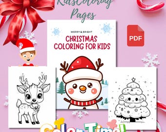 Bold and Easy Christmas Coloring Book, Printables, Set 1 of 20 Pages - Etsy