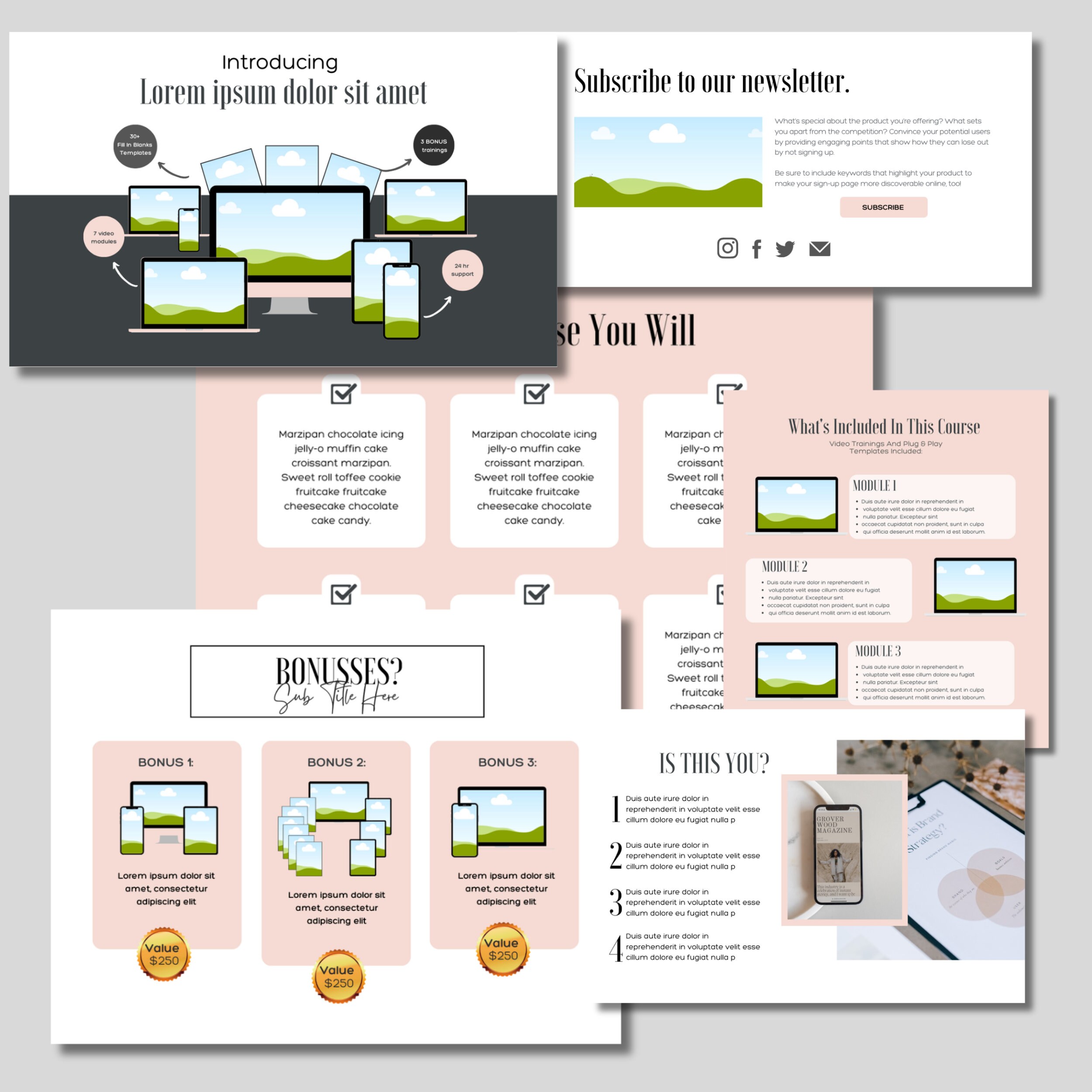 Course Canva Website Template - Etsy