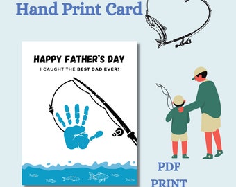 Hooked on Daddy Handprint 2 Kids DIY Father's Day Gift From Baby ...