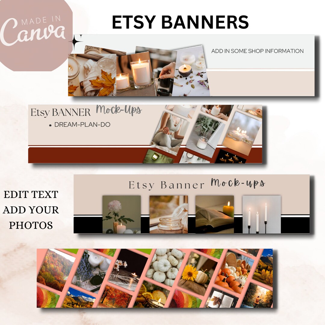 Etsy Banner Template Kit for Canva, Etsy Shop Banner Kit Etsy Shop ...