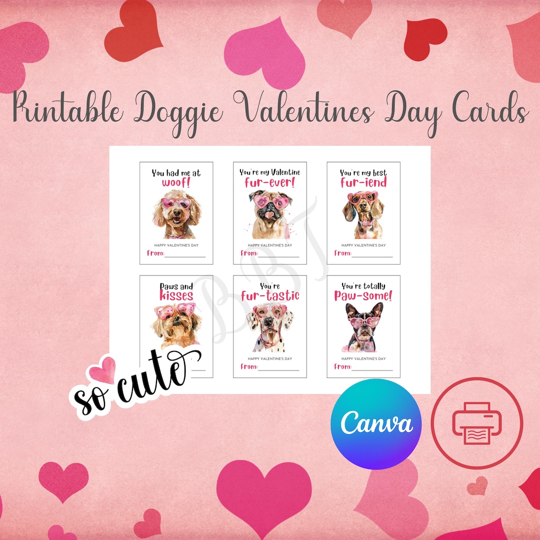 Dog Valentines Day Cards - Etsy