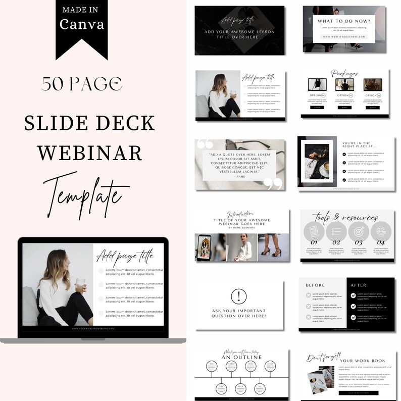 50 Webinar Slide Deck - Etsy