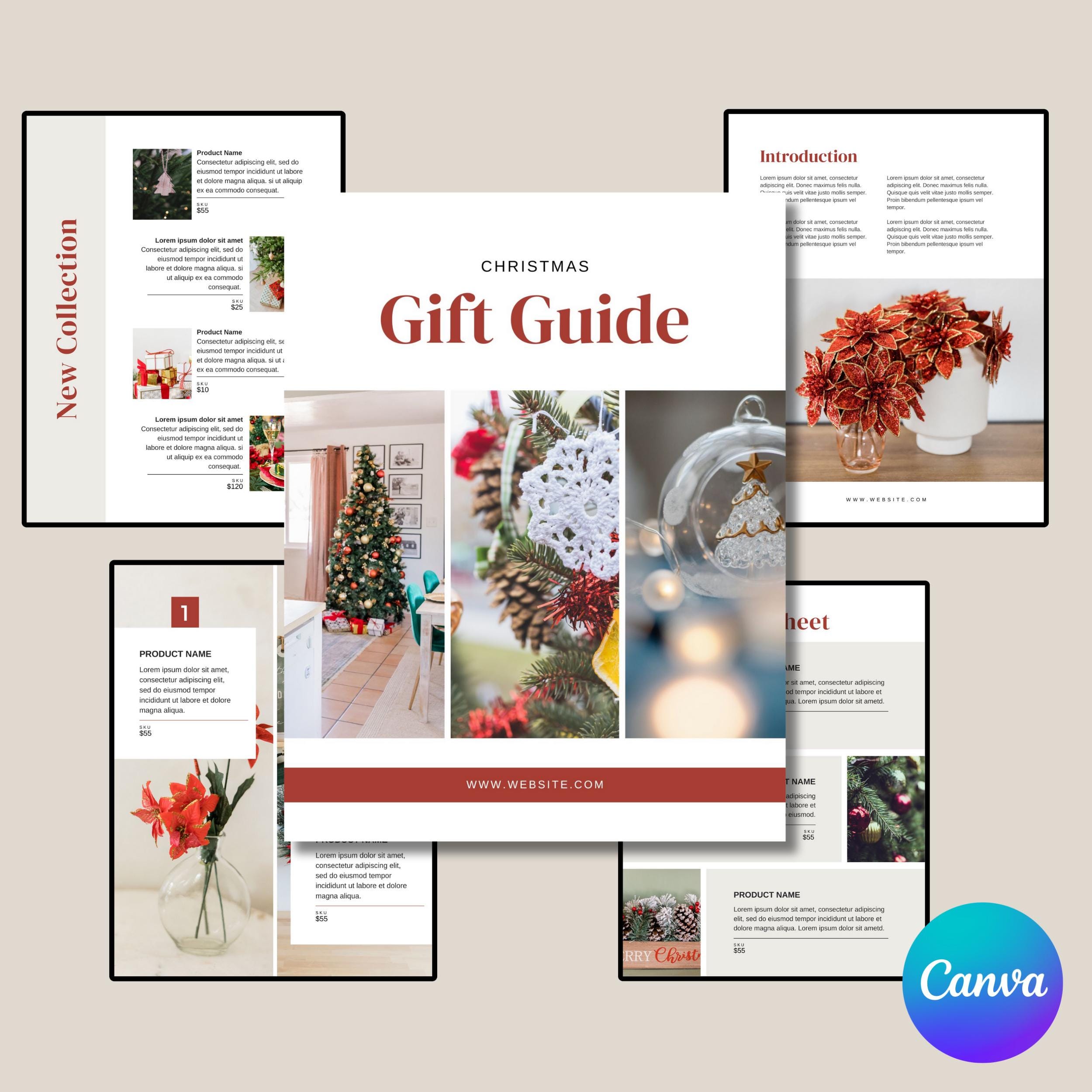 Christmas Gift Guide Catalog Template - Etsy
