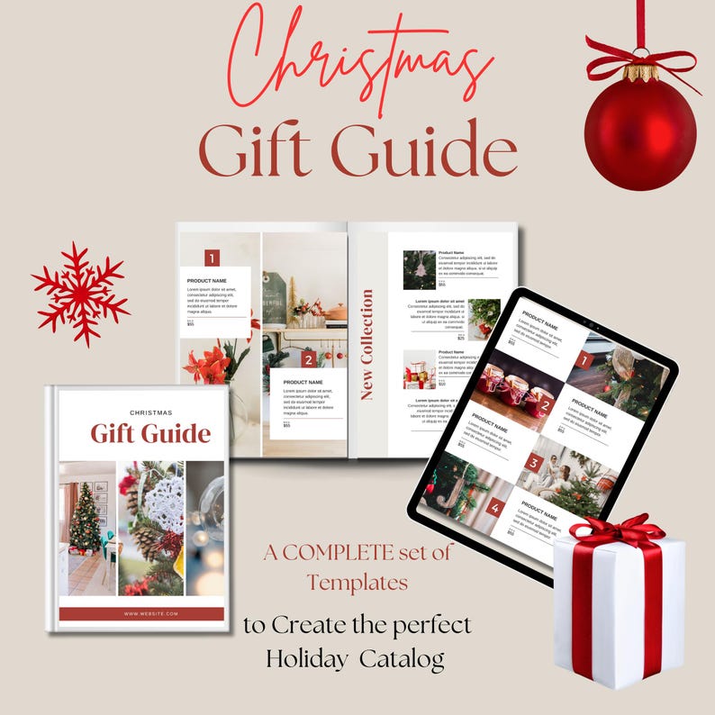 Christmas Gift Guide Catalog Template - Etsy