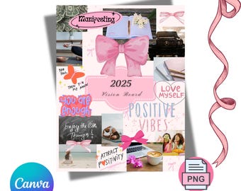 VISION BOARD Template Printable PDF Instant Download Vision Board ...