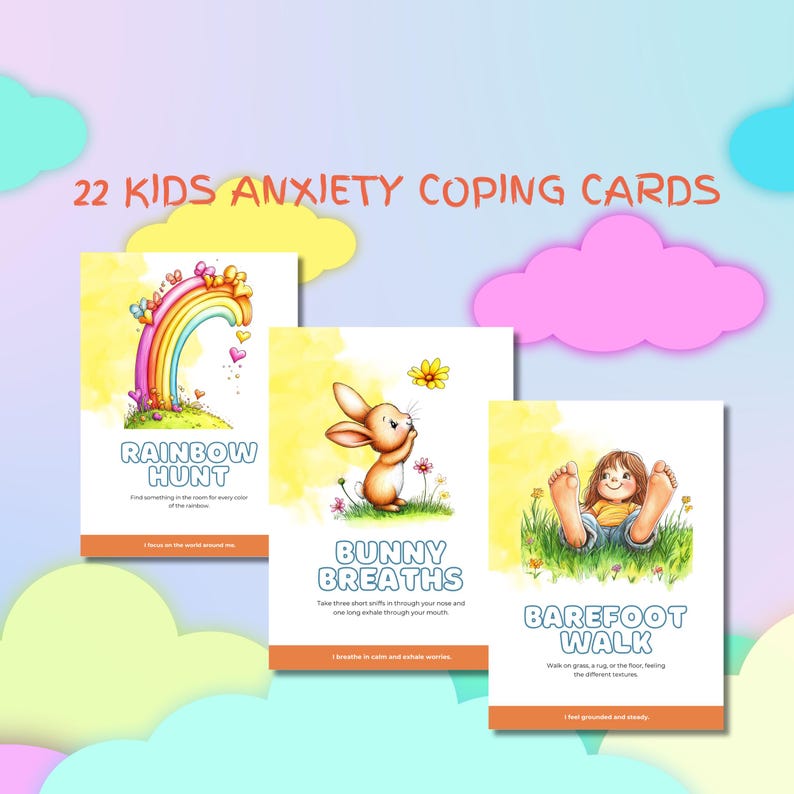 Anxiety Coping Cards for Kids - Etsy