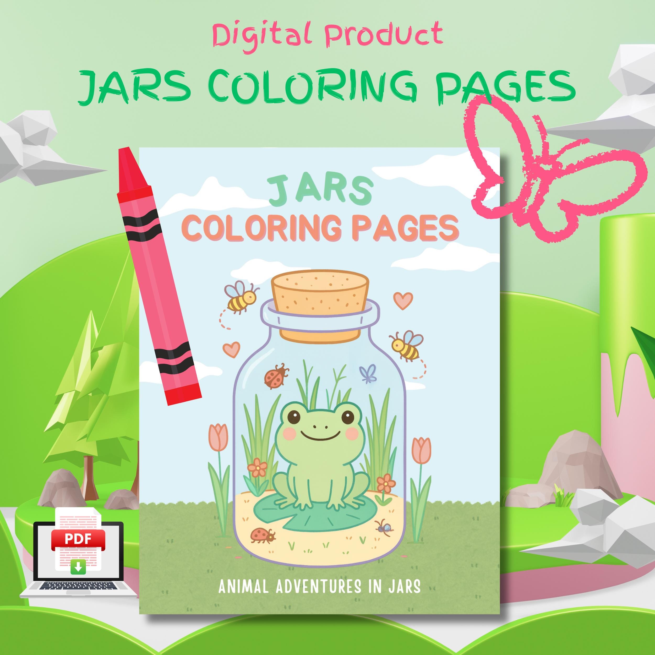 Jars Coloring Pages - Etsy