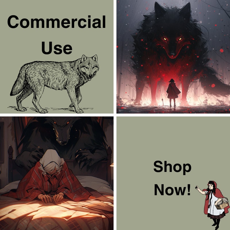 Little Red Riding Hood 25 Bundle, Fantasy, Full Art, Forest, Nature ...