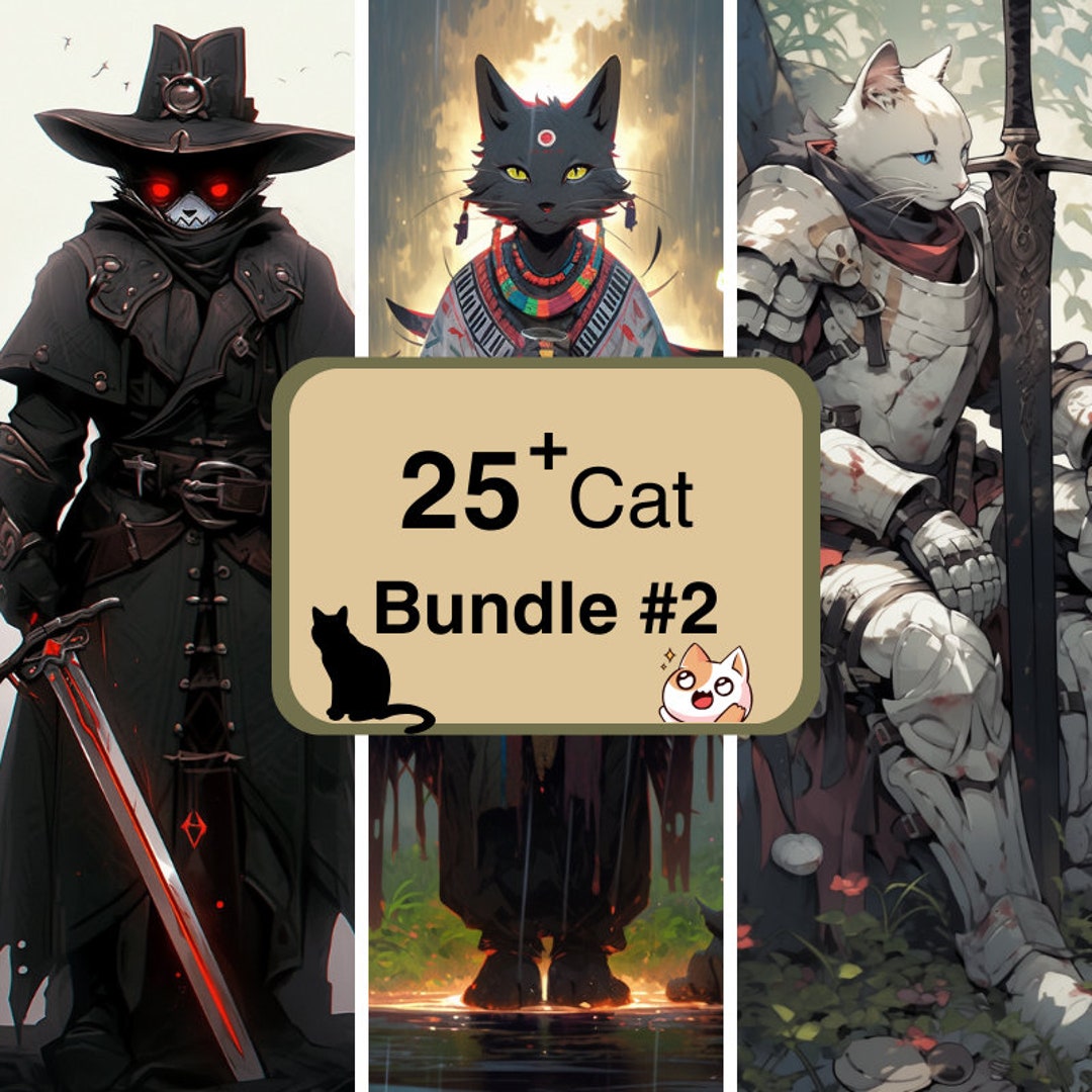 Cat Bundle 2 actions and Scenes 25 Pack Priest - Etsy