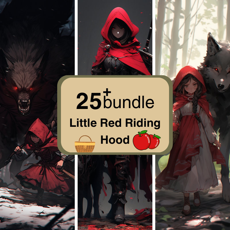 Little Red Riding Hood 25 Bundle, Fantasy, Full Art, Forest, Nature ...