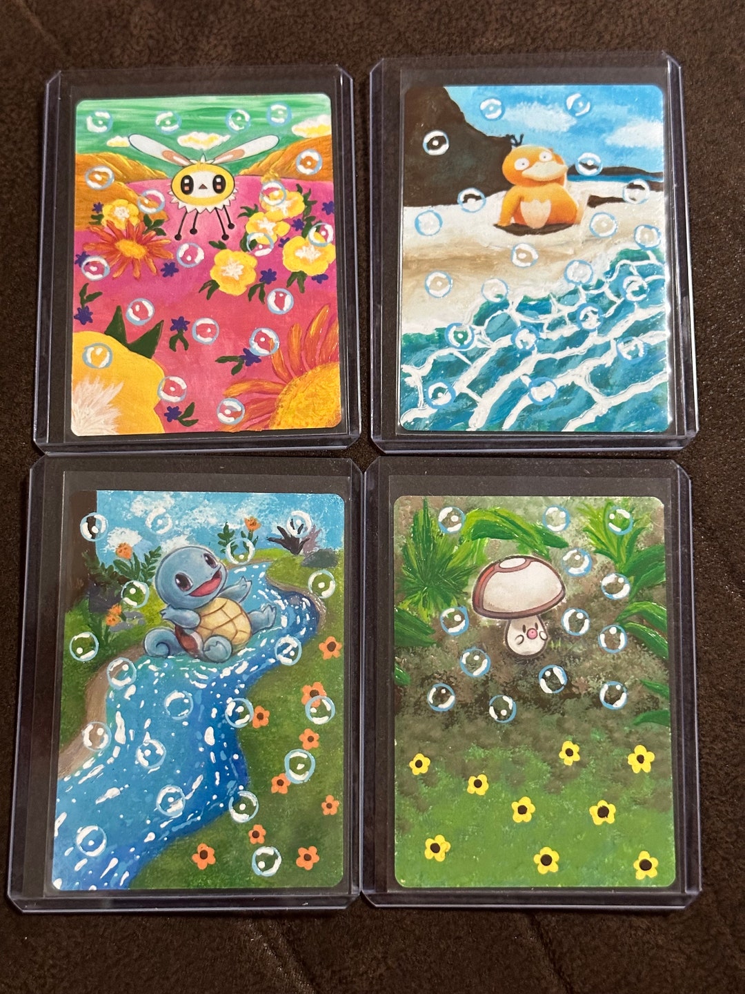 Hand Painted POKÉMON Cards - Etsy