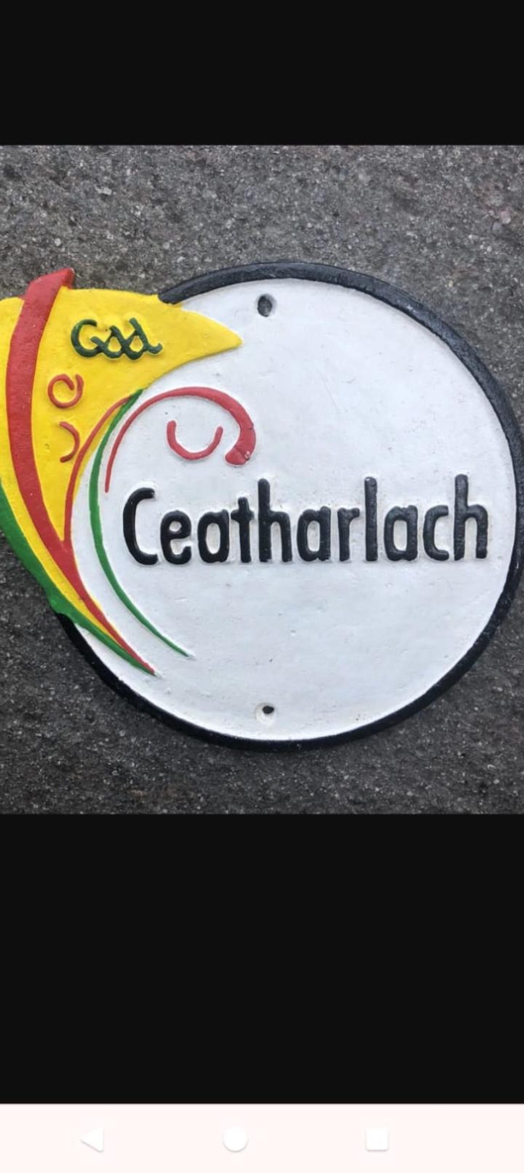 Carlow GAA Crest Cast Iron Sign - Etsy UK