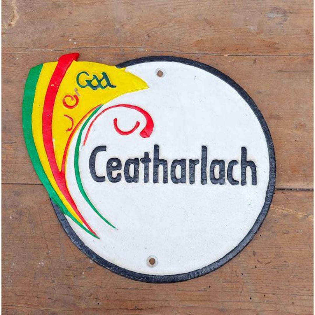Carlow GAA Crest Cast Iron Sign - Etsy