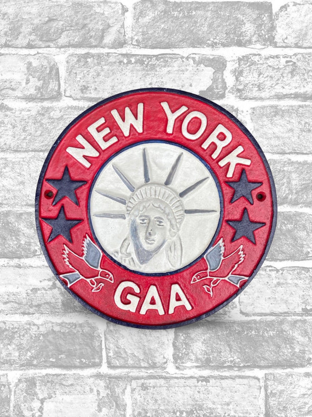 New York GAA Crest Cast Iron Sign - Etsy