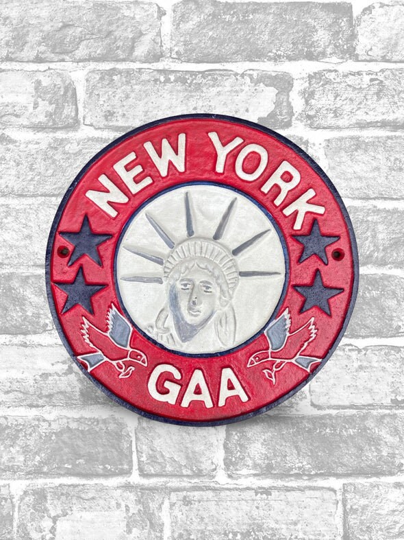 New York GAA Crest Cast Iron Sign - Etsy