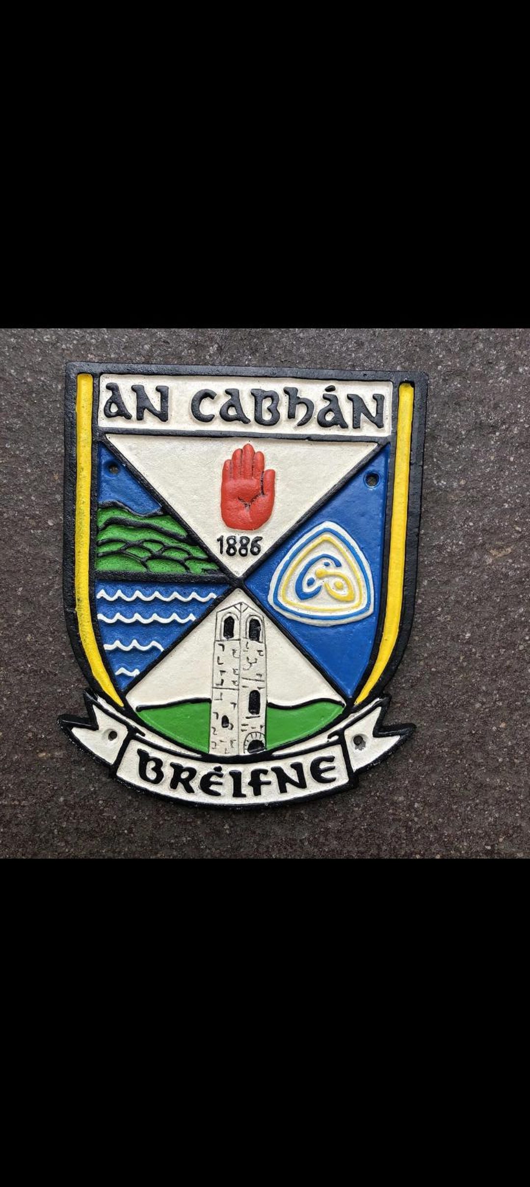Cavan Cast Iron GAA Crest Sign - Etsy