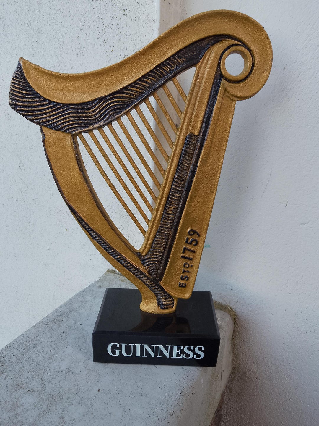 Guinness Cast Iron Golden Harp - Etsy