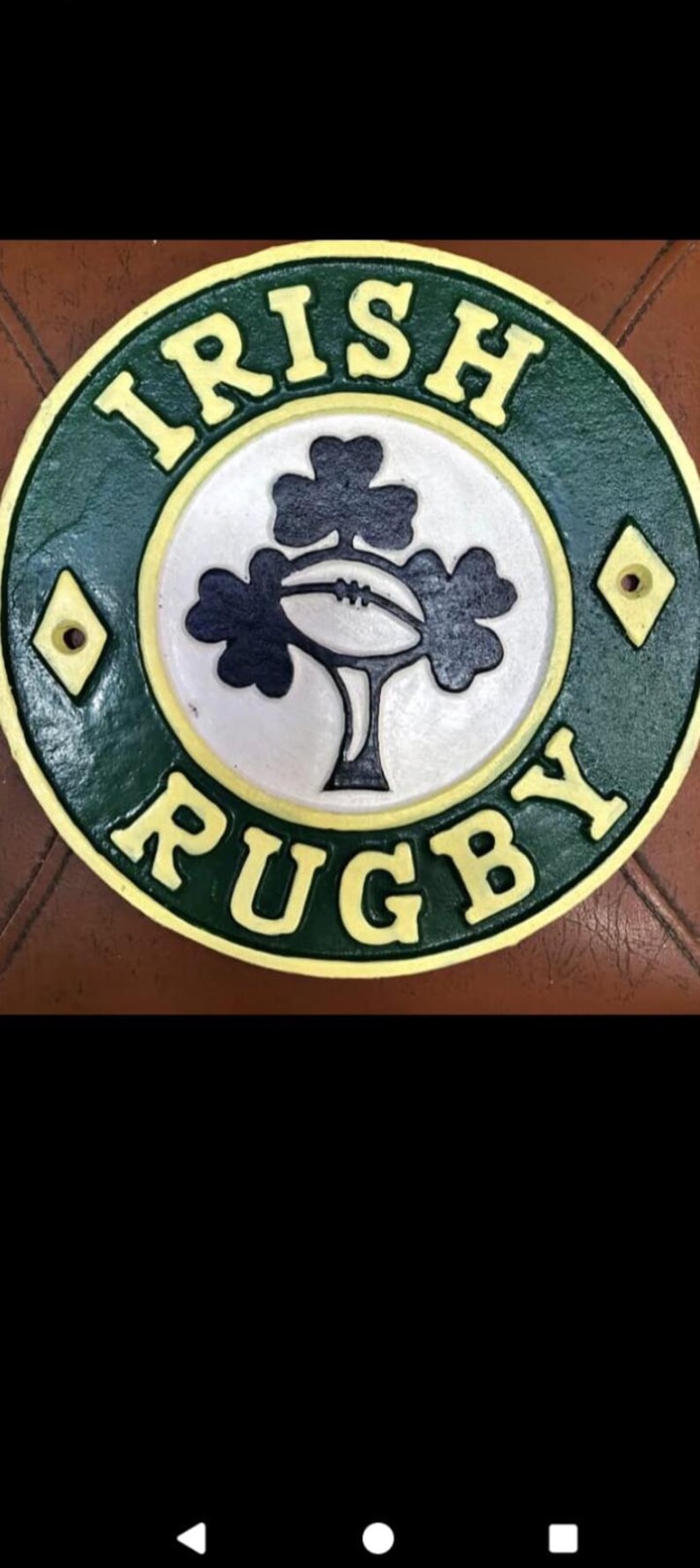 Irish Rugby Cast Iron Sign - Etsy
