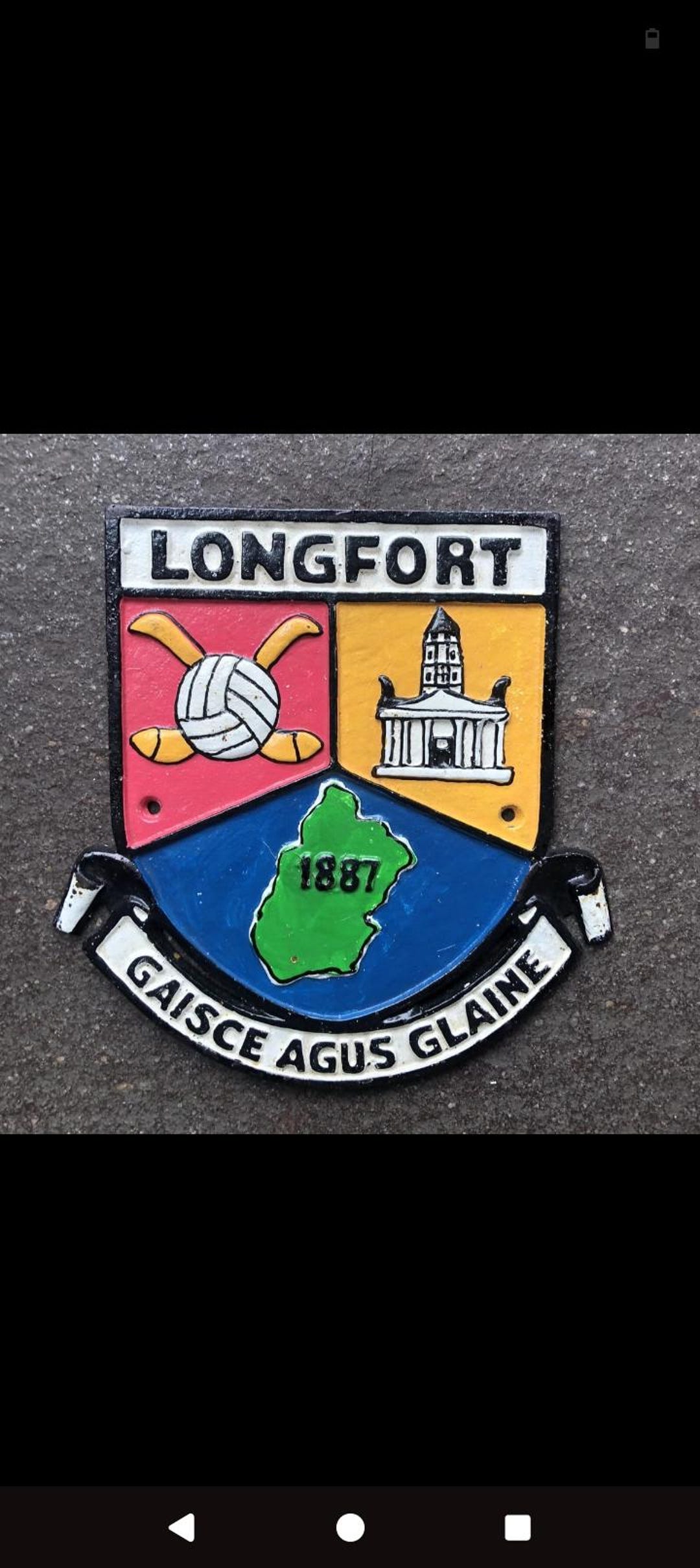 Longford Cast Iron GAA Crest - Etsy