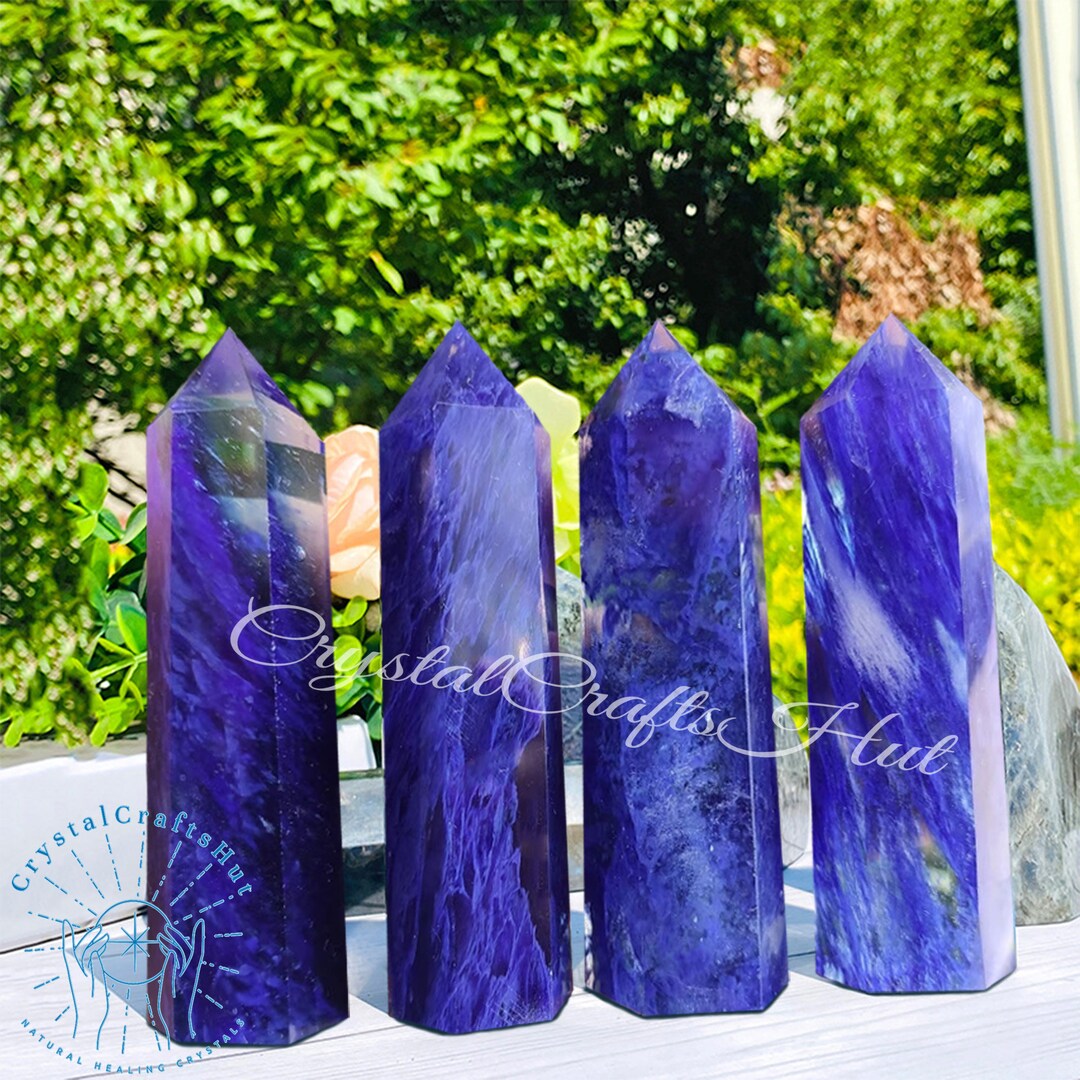 Blueberry Quartz Tower Point, Blueberry Crystal Wand Obelisk, Blueberry ...