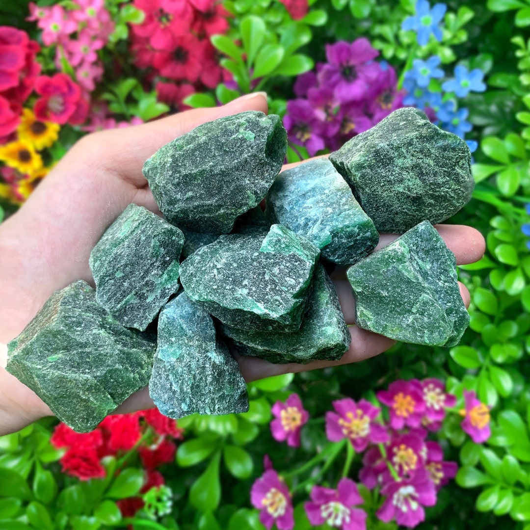 Natural Green Emerald Stone Rough Quartz AAA Raw Rock Crystals 1-1.3 ...