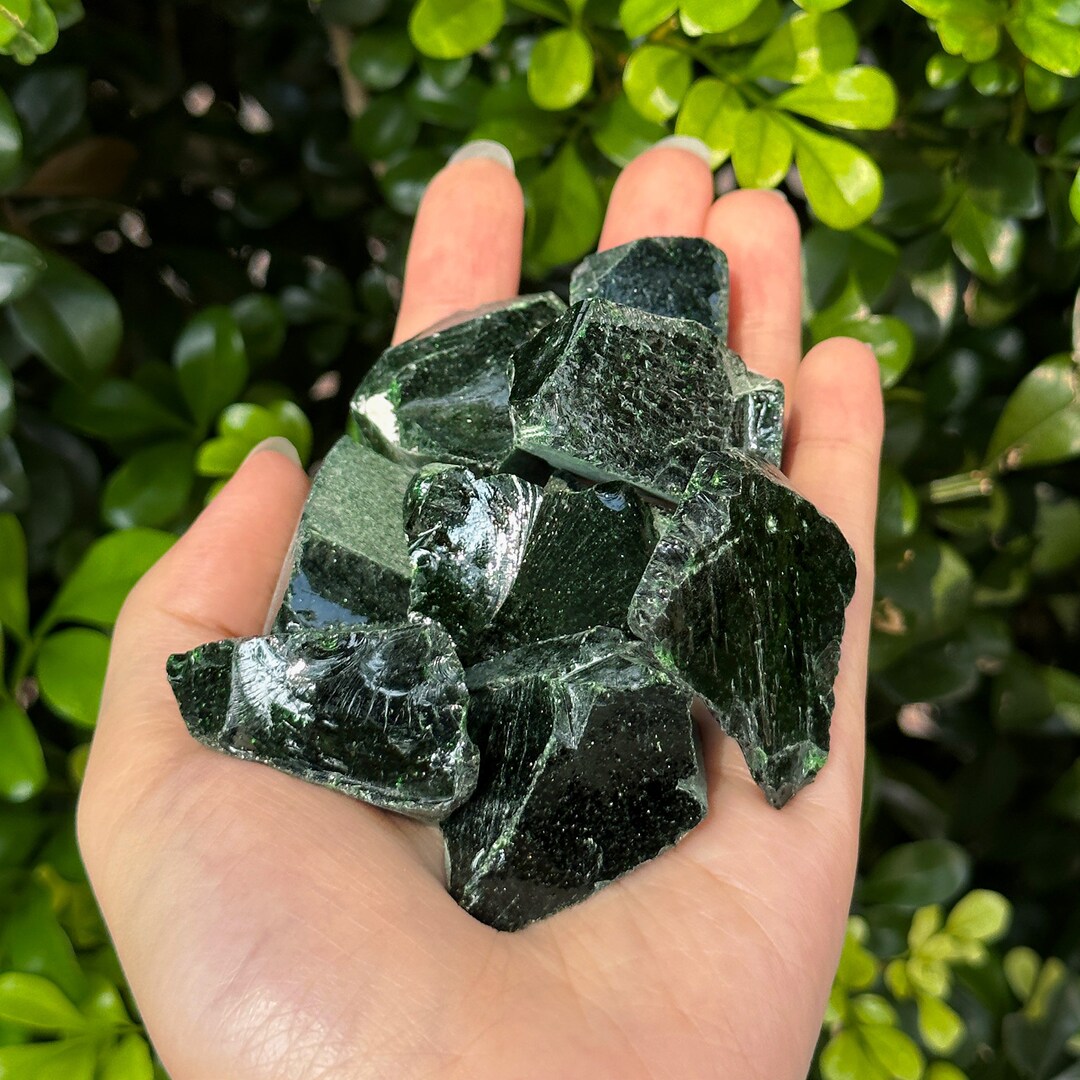 Natural Green Goldstone Raw Stones AAA+ Rough Goldstone Quartz Crystal ...