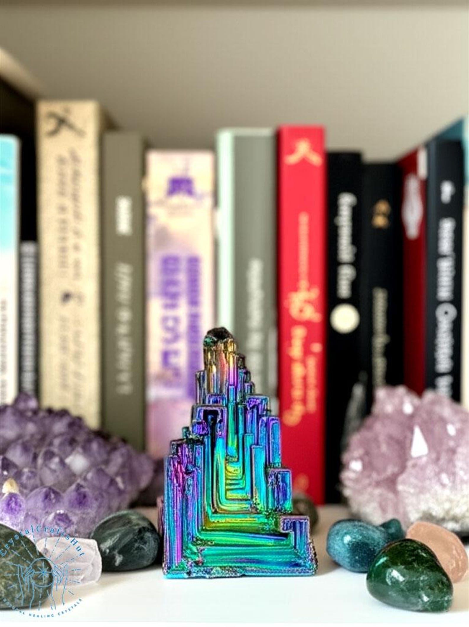 Aurora Rainbow Titanium Bismuth Gemstone Quartz Sorcerers Stone Home ...