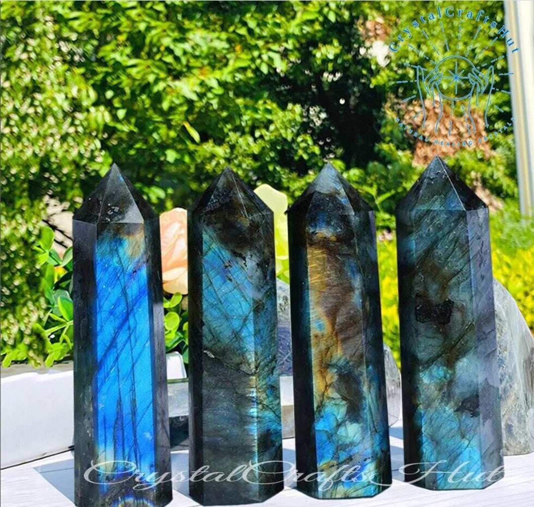 Rough Labradorite Tower Point Obelisk, Labradorite Gemstone Tower Point ...