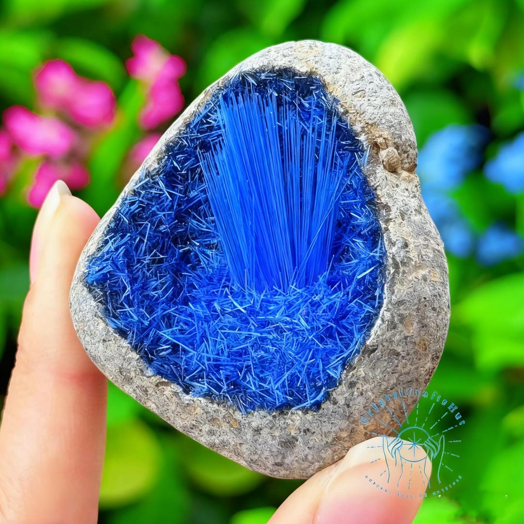 Raw Blue Magnetite Quartz Clusters, Rough Stone Flowers Mineral ...