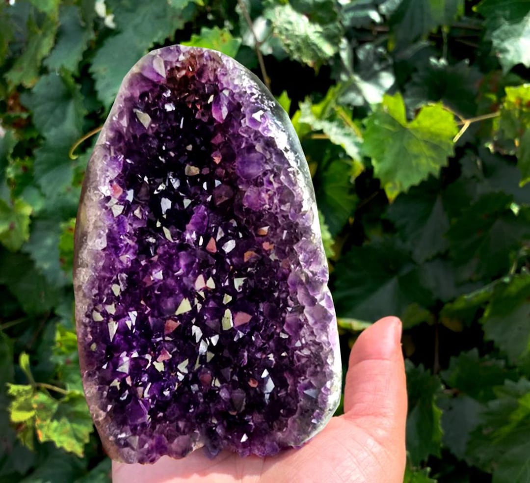 Natural Amethyst Geode Cluster Raw Rock Amethyst Rough Purple Crystal ...