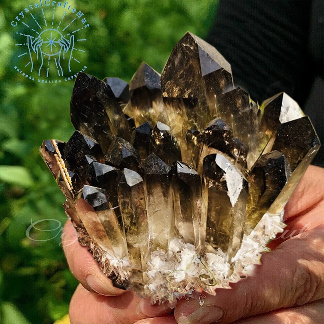 Raw Smoky Quartz Cluster AAA Rough Geode Quartz Cluster Rock Crystal ...