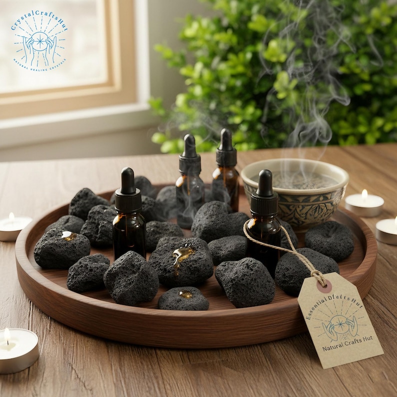 Natural Volcanic Lava Stone for Essential Oils, Raw Basalt Rock ...