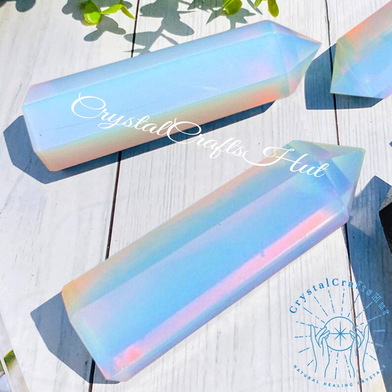 Opalite Crystal Obelisk Tower Raw Opalite Gemstone Obelisk Birthstone ...