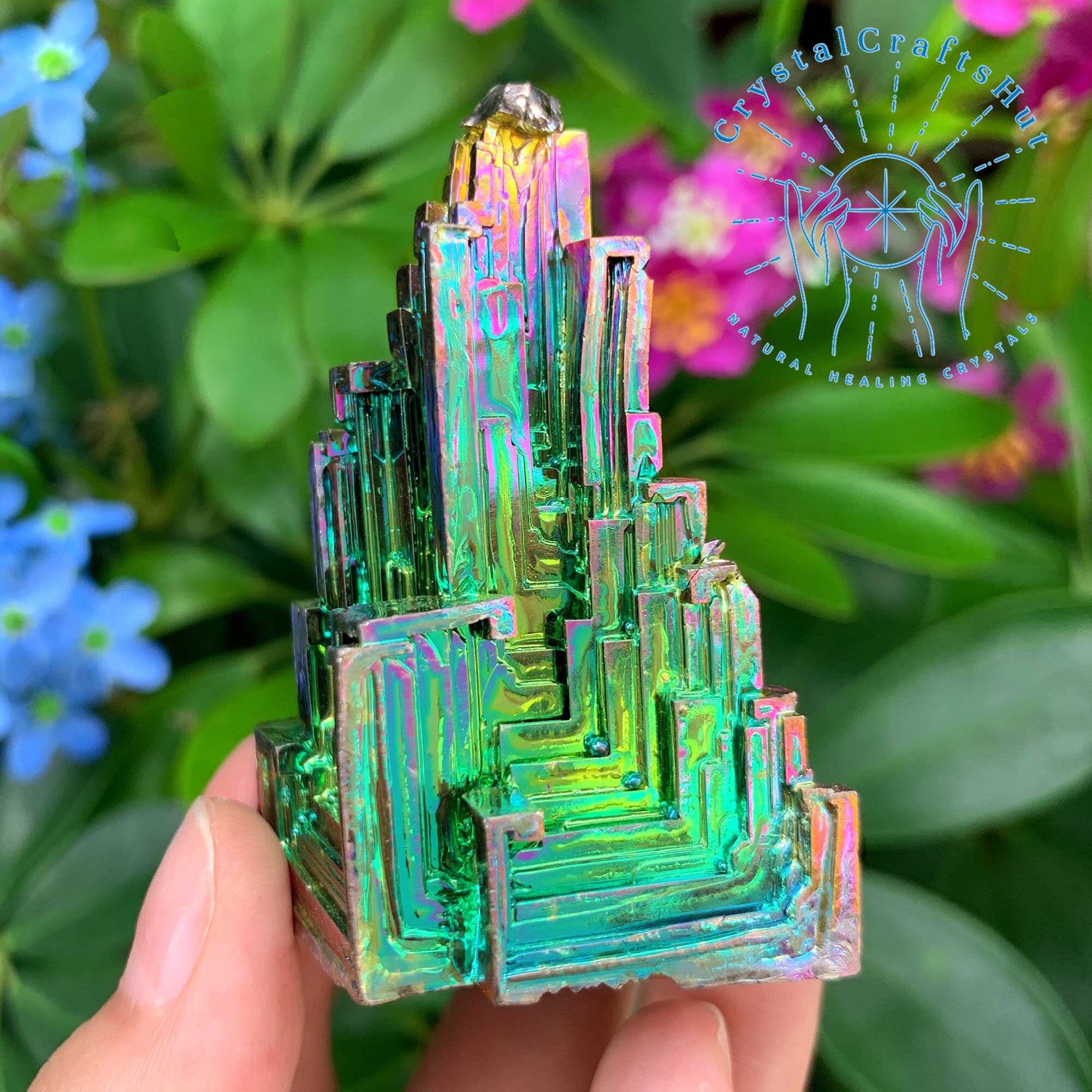 Aurora Rainbow Titanium Bismuth Gemstone Quartz Sorcerers Stone Home ...