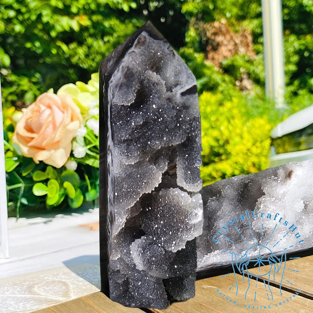 Druzy Geode Sphalerite Tower Wand Mineral Specimen Collection Natural ...
