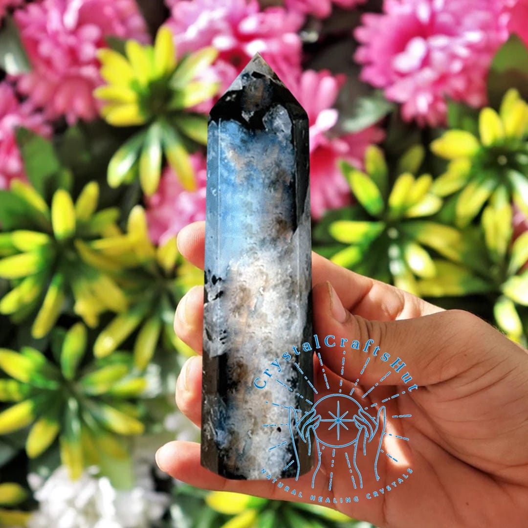Natural Moonstone Obelisk Tower Wand Moonstone Gemstone Point Mineral ...