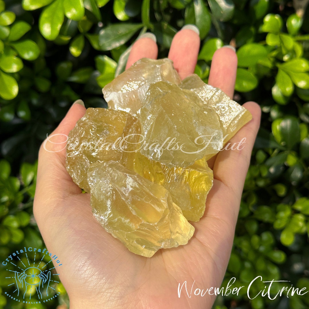 Raw Citrine Crystal | Natural Citrine Rough Stone | Positive Energy Crystal | Uncut Gemstone for ...