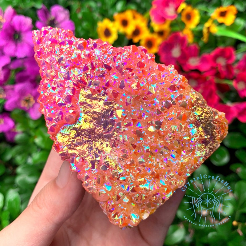 Rose Aura Quartz - Etsy