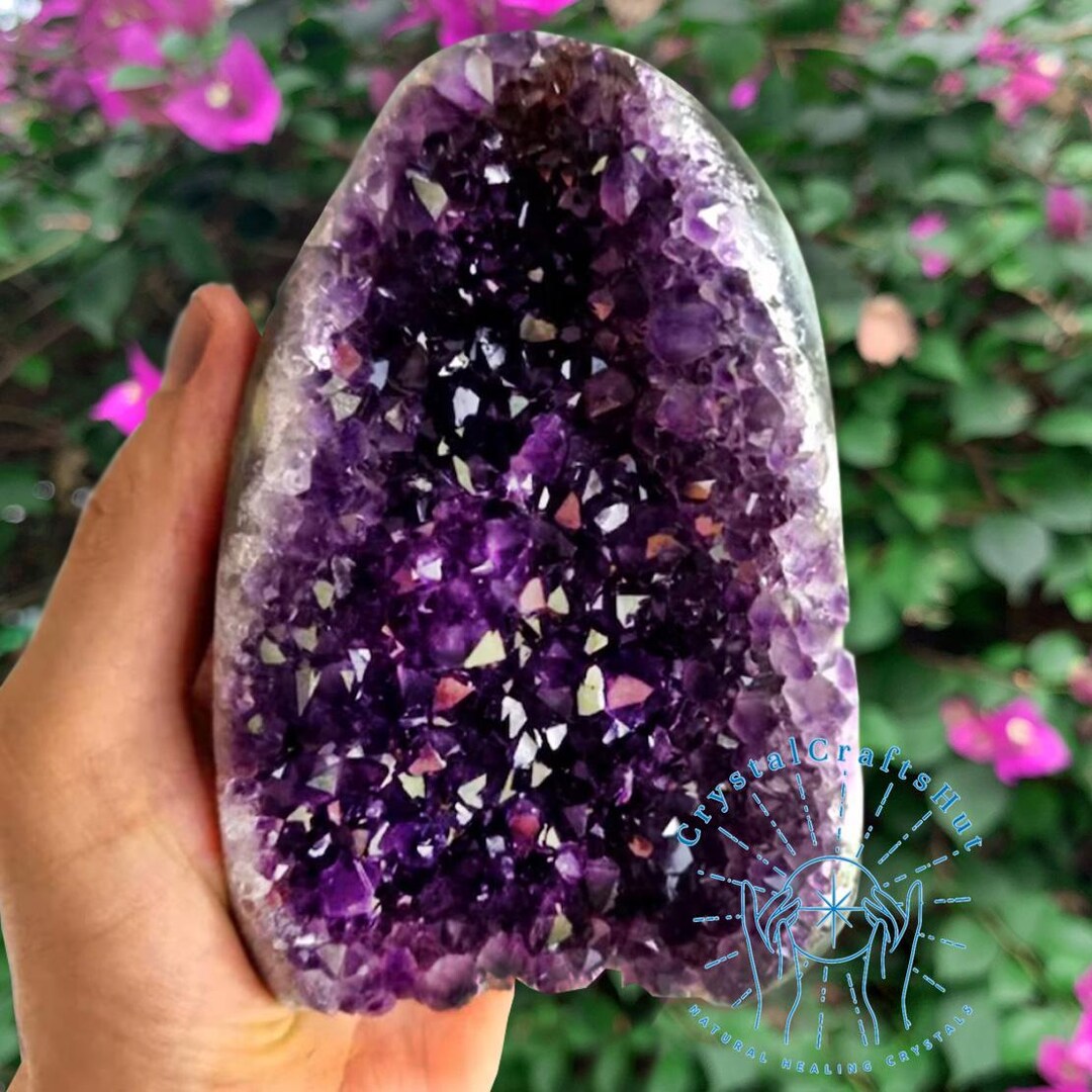 Natural Amethyst Geode Cluster Raw Rock Amethyst Rough Purple Crystal ...