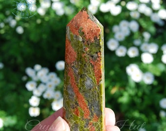 Unakite Tower Rare Beautiful Natural Gemstone Green Stone Polished ...