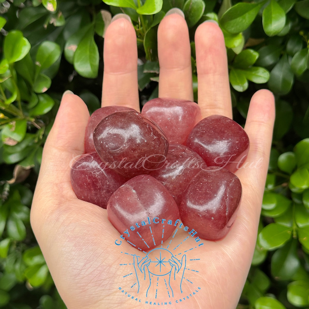 Strawberry Quartz Tumbled Stones Natural Stones Crystal Grounding Stone ...