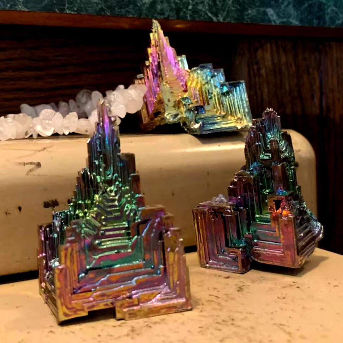 Aurora Rainbow Titanium Bismuth Gemstone Quartz Sorcerers Stone Home ...