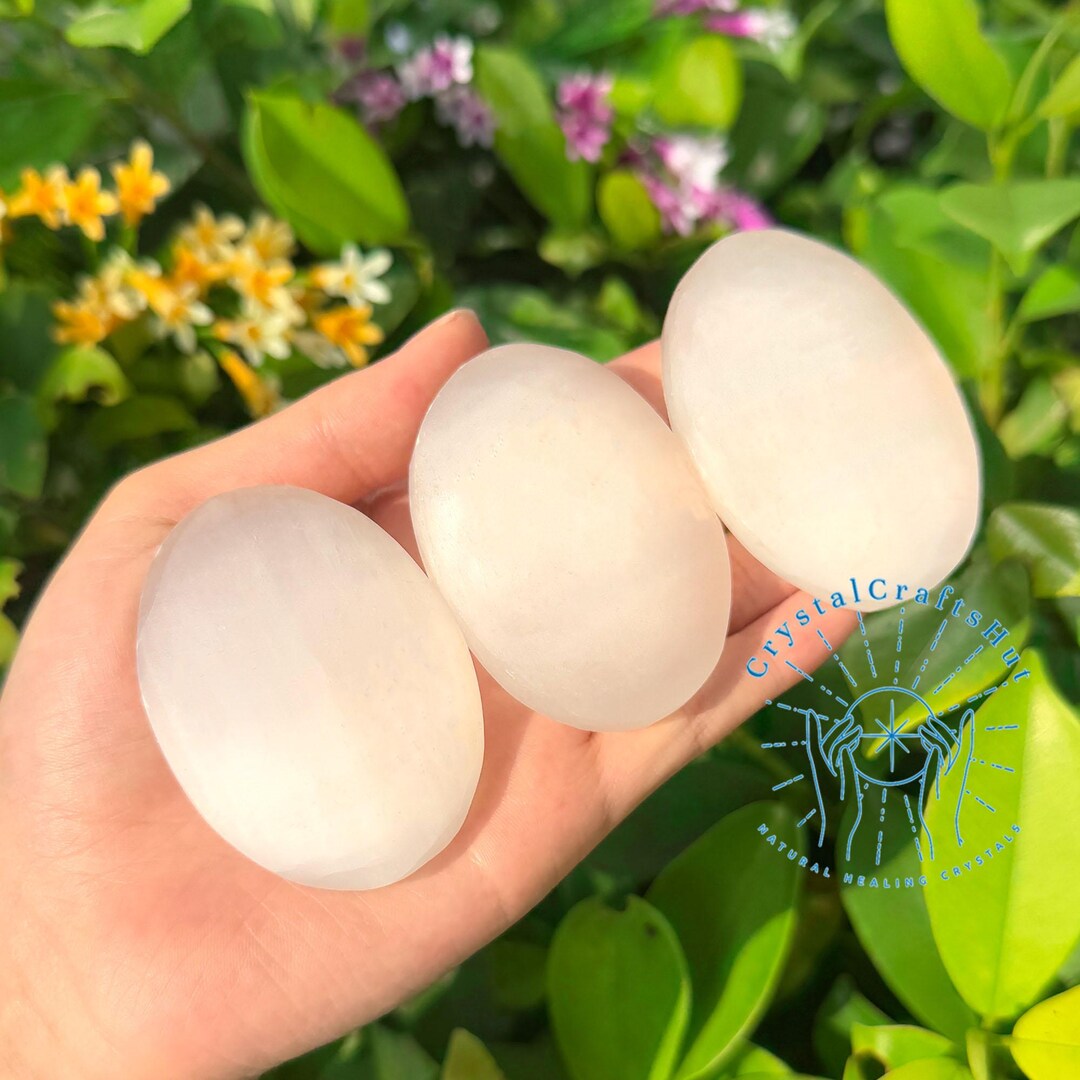 Raw Selenite Egg Collection - Natural Meditation Stone Selenite ...
