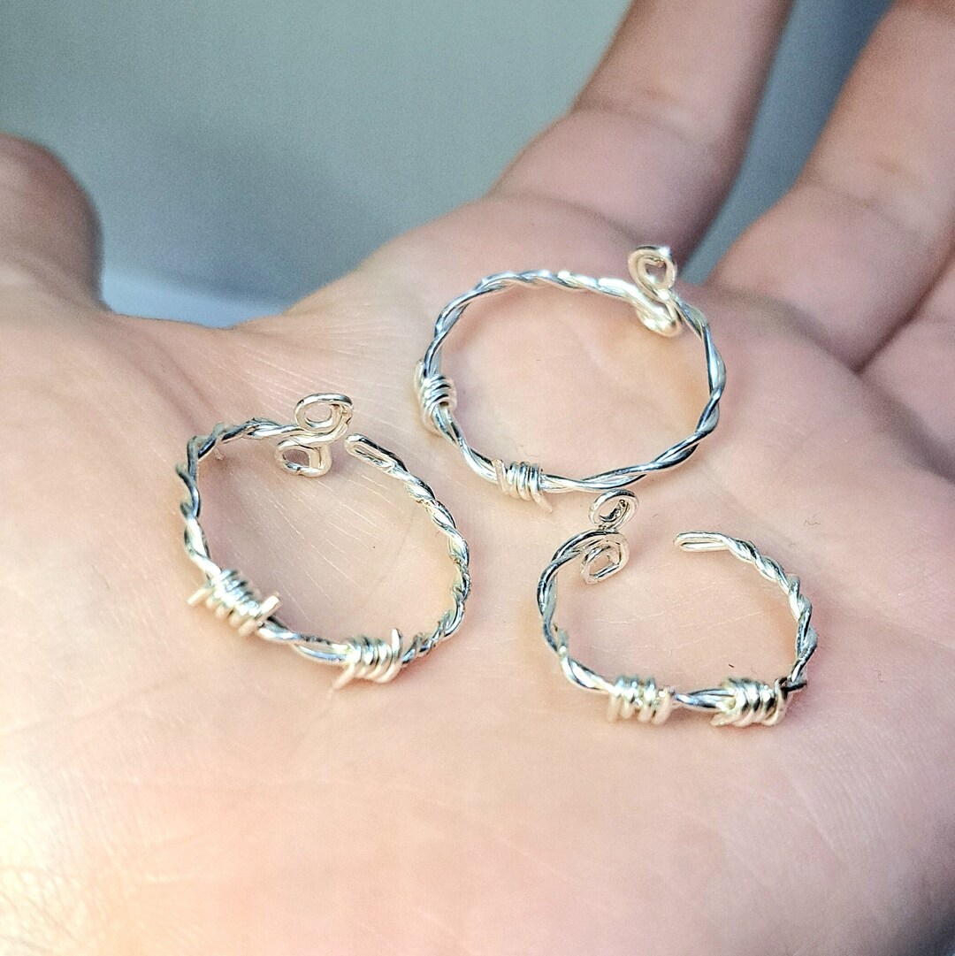 Barbed Wire Rings! - Handmade Adjustable 3 Sizes Punk Gothic Grunge Alt ...