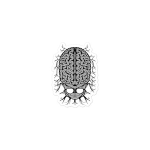 Evil Scientist Brain Head With Sunglasses. Bubble-free Stickers - Etsy