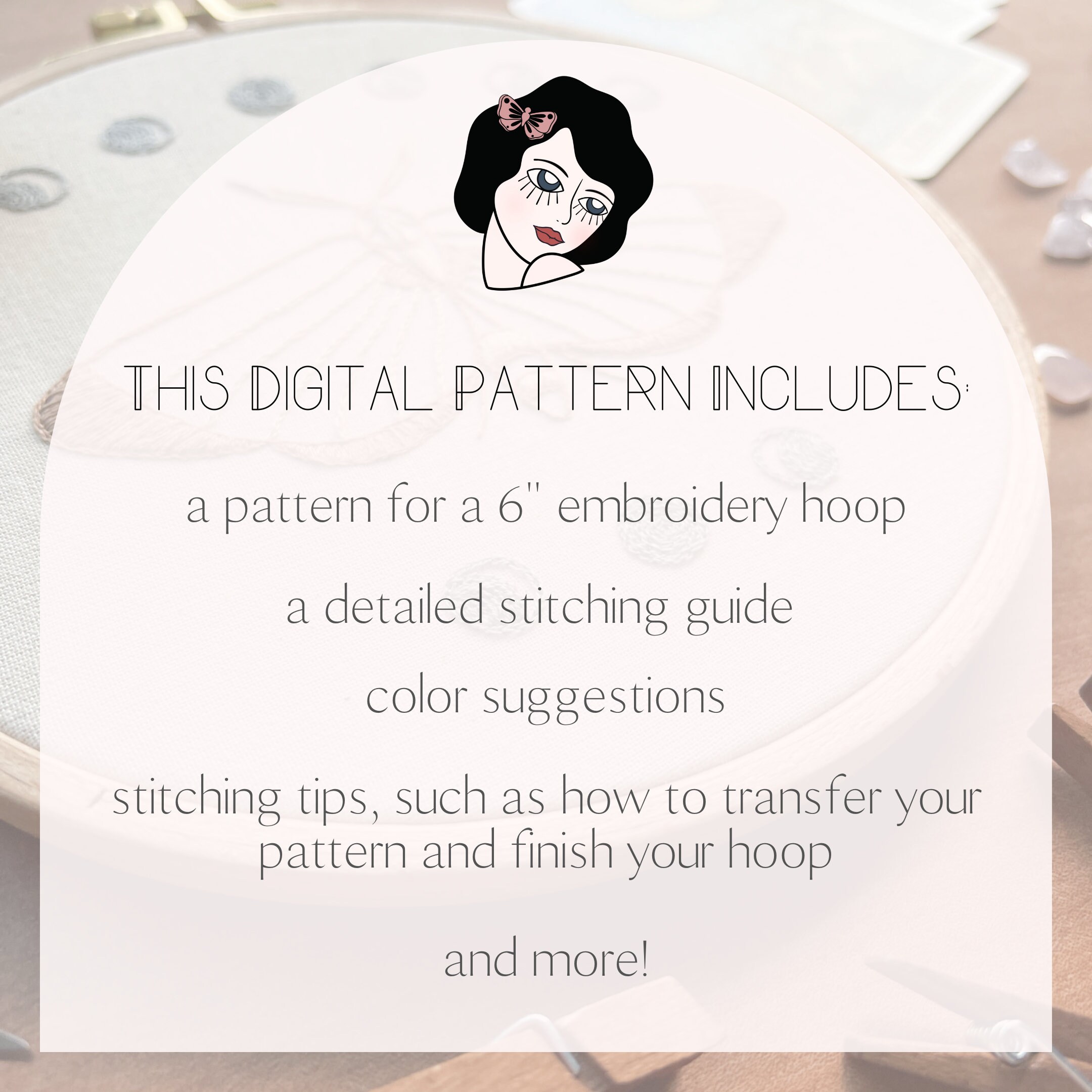 Hand Embroidery Pattern, Celestial Moth and Moon Phases Hand Embroidery ...