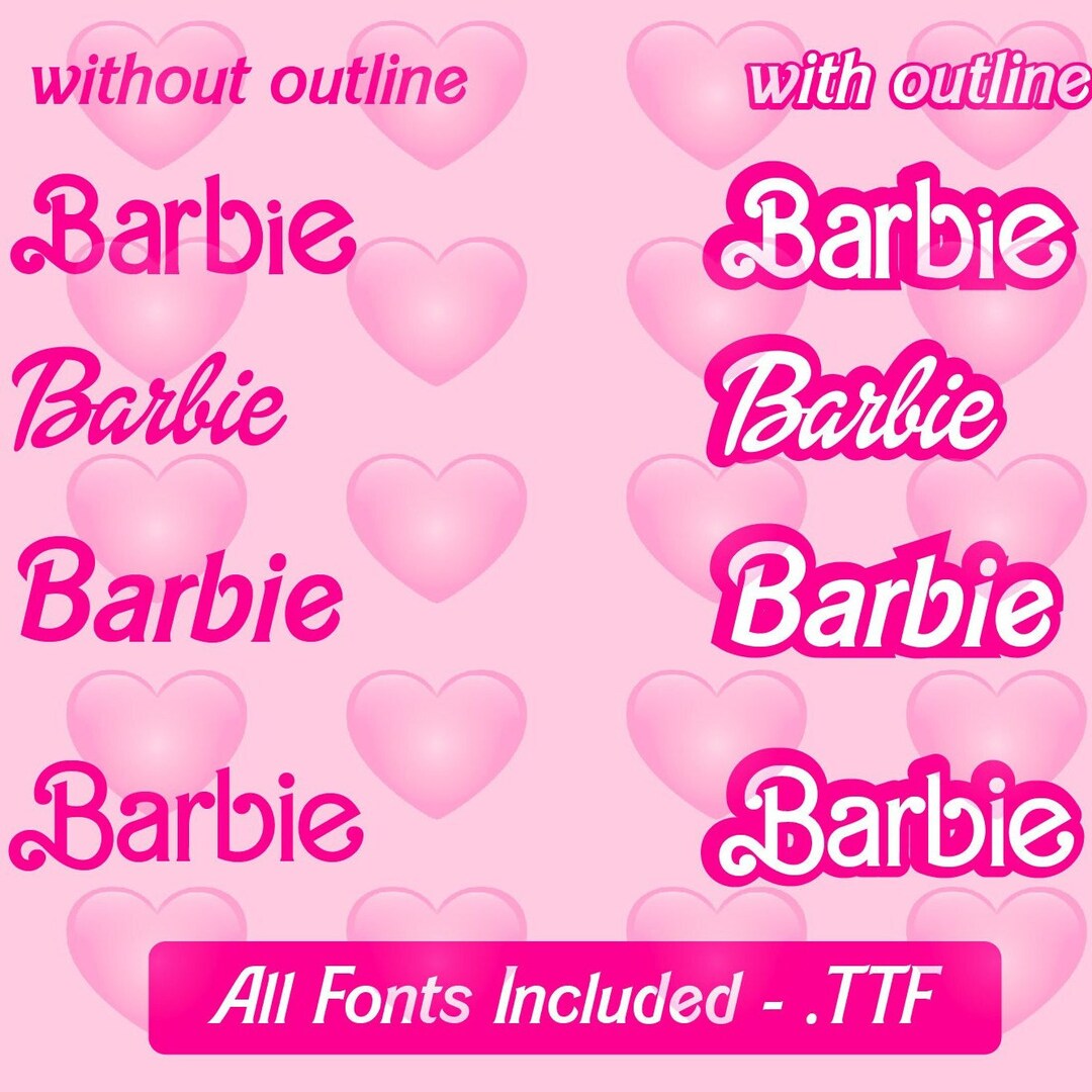 Barbi Doll Letters Ttf Font Download ALL Trend Fonts TTF - Etsy Australia