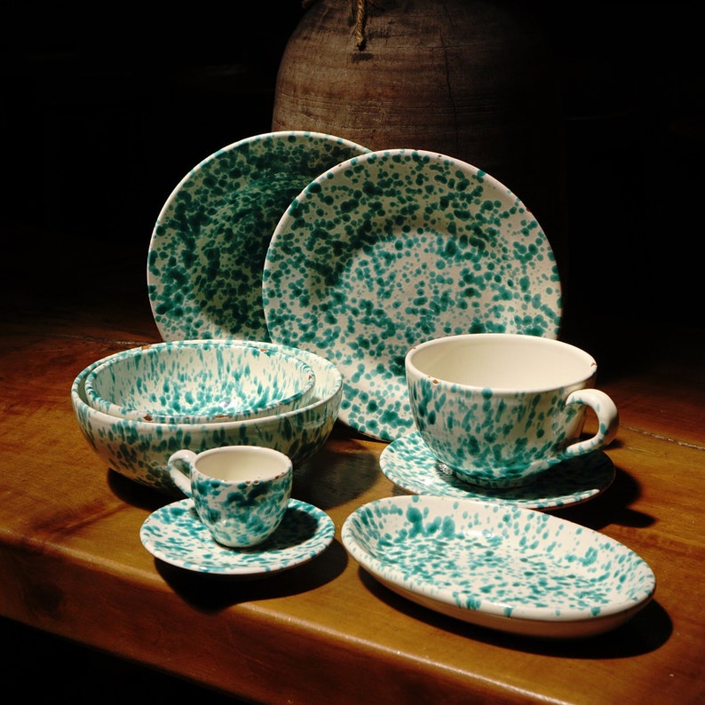 Italian Splatter Plates, Piatti Con Disegni a Schizzi - Etsy